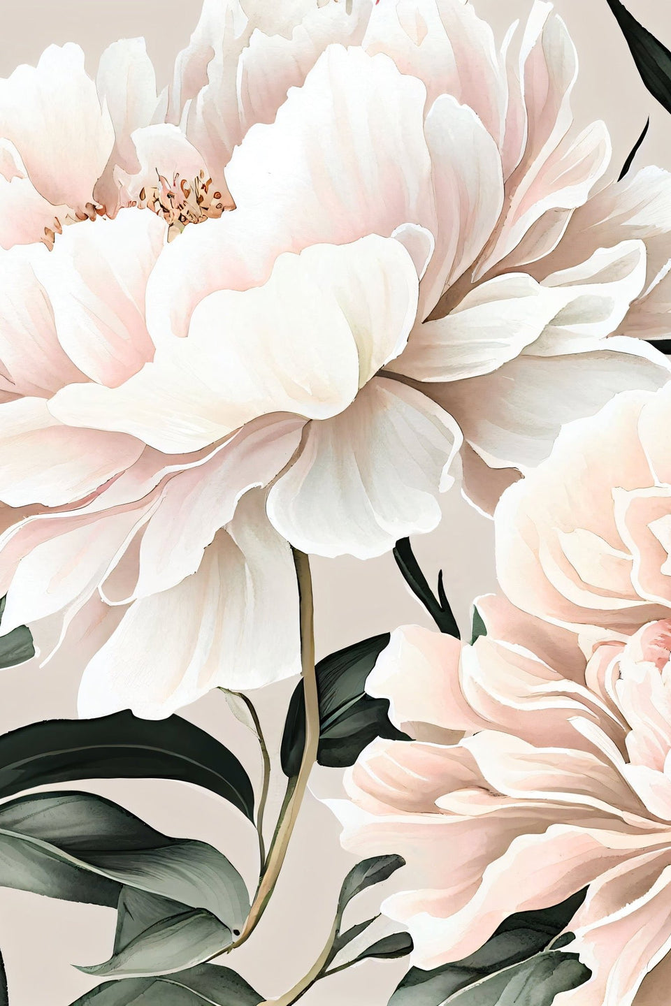 Pastel Ponies Mural | Floral Custom Wallpaper | Inktopia Designs ...